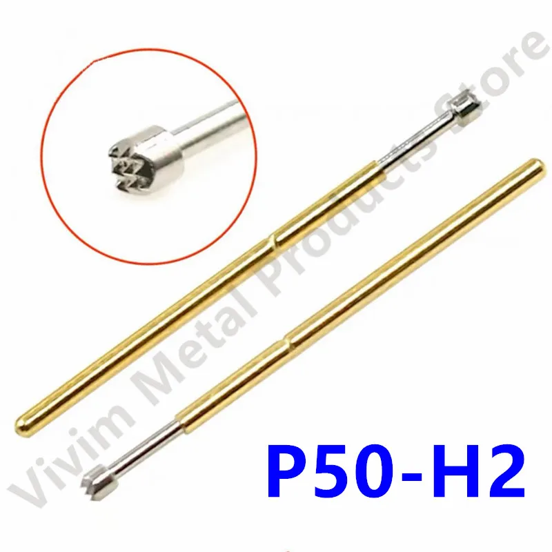 50-100PCS-P50-H2-Spring-Test-Probe-Test-Pin-Pogo-Pin-P50-H-Electric-ICT ...