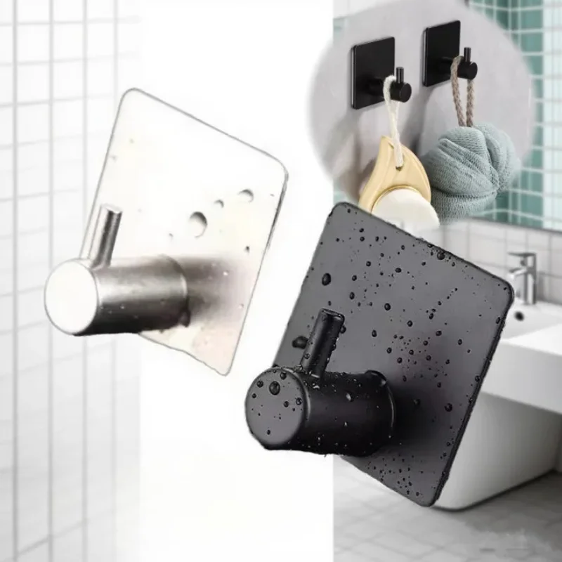 Strong Adhesive Wall Hook Sticker Hanging Coat Rack Clothes Hanger ...