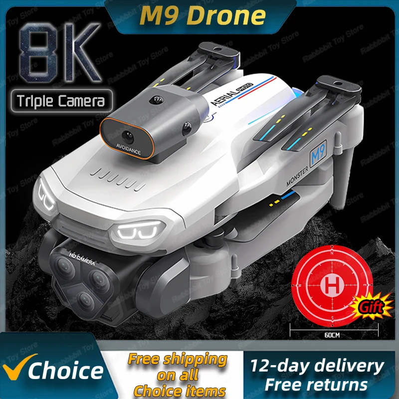New-M9-Mini-Drone-4K-Professional-8K-Dual-Camera-Obstacle-Avoidance ...