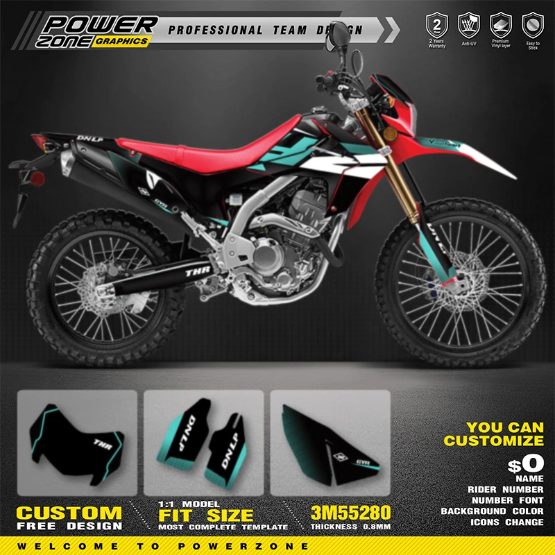PowerZone Full Graphics Background Decals Stickers Kits For HONDA ...
