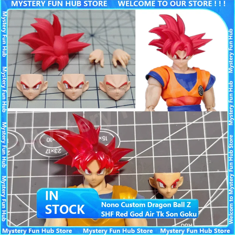In Stock Nono Custom Dragon Ball Z SHF Red God Air Tk Son Goku Heads ...