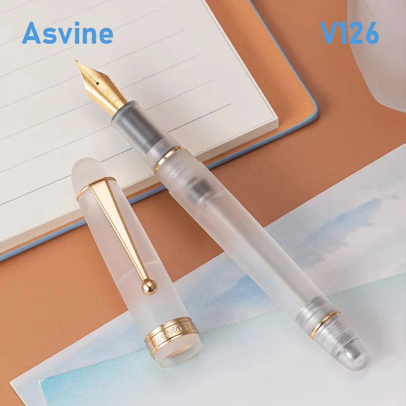 Asvine-V126-Acrylic-Fountain-Pens-Transparent-Pressure-Inking-M-F-EF ...