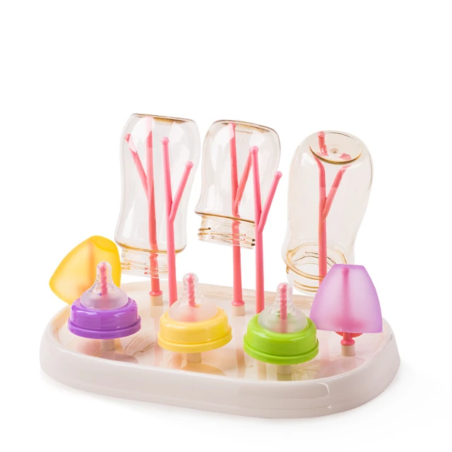 Ten Holders Practical Baby Bottle Drain Rack Drying Racks