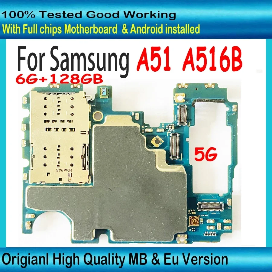 100%Tested Unlocked Mainboard For Samsung Galaxy A51 A516B Motherboard ...