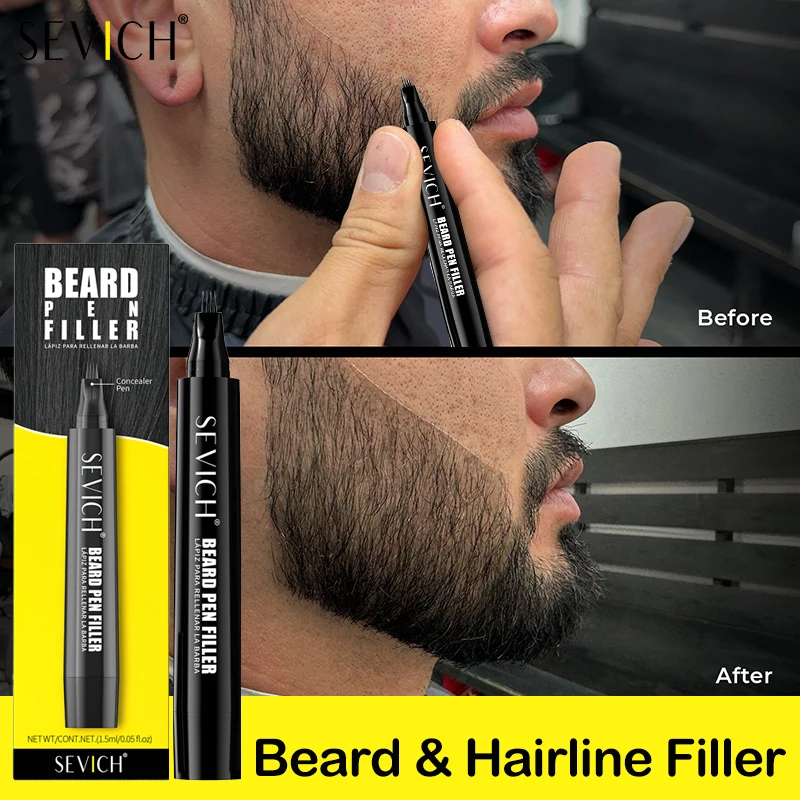 High-quality Beard Filler Pen Waterproof Black Brown Beard Coloring ...