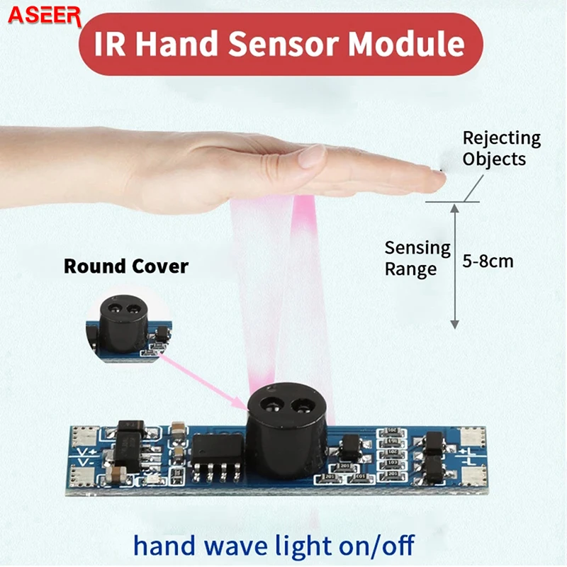 5v12v-24v-3A-Turn-On-Off-Dimmable-Touchless-IR-Hand-Sweep-Wave-Wardobe ...