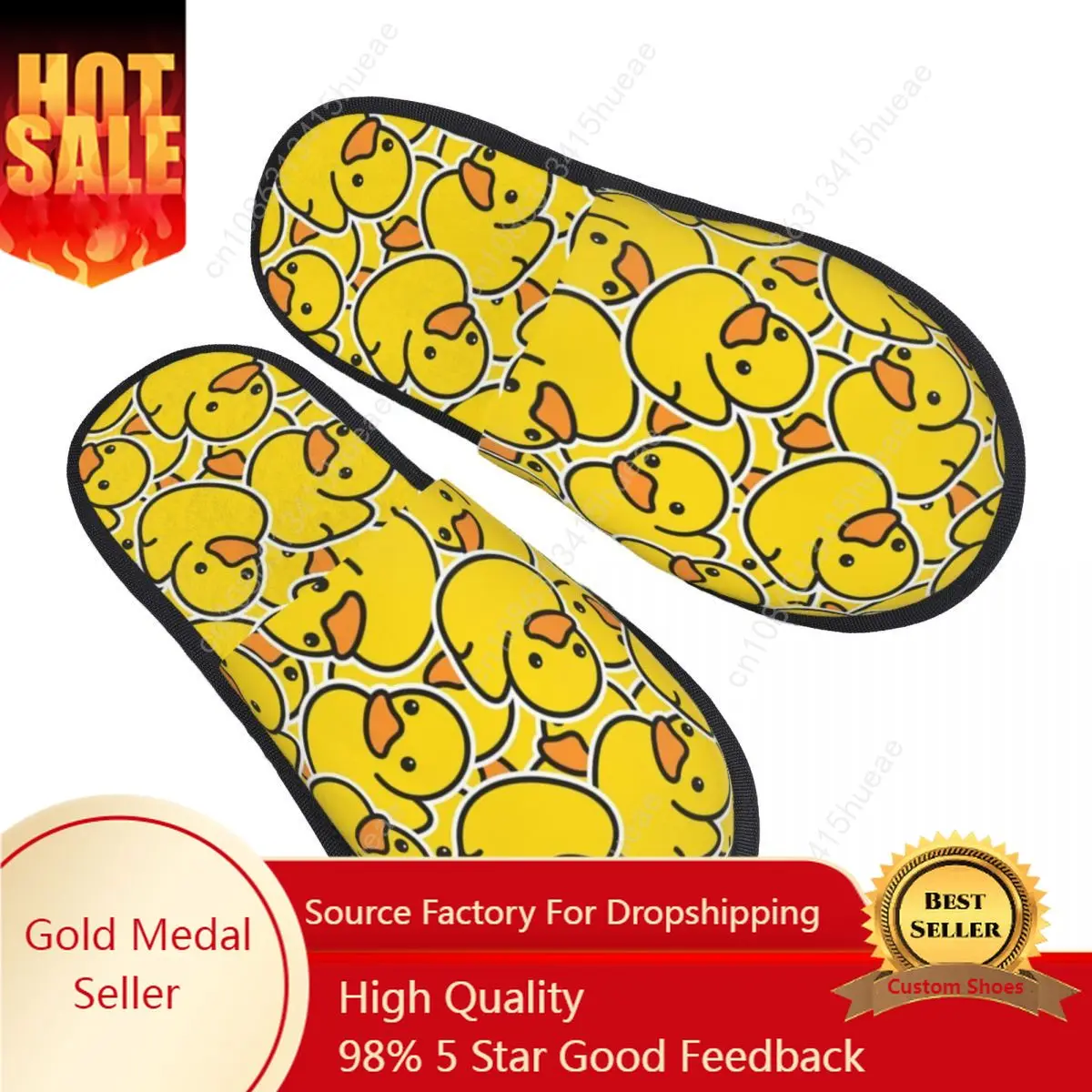 Yellow-Classic-Rubber-Duck-Gothic-Comfy-Scuff-With-Memory-Foam-Slippers ...