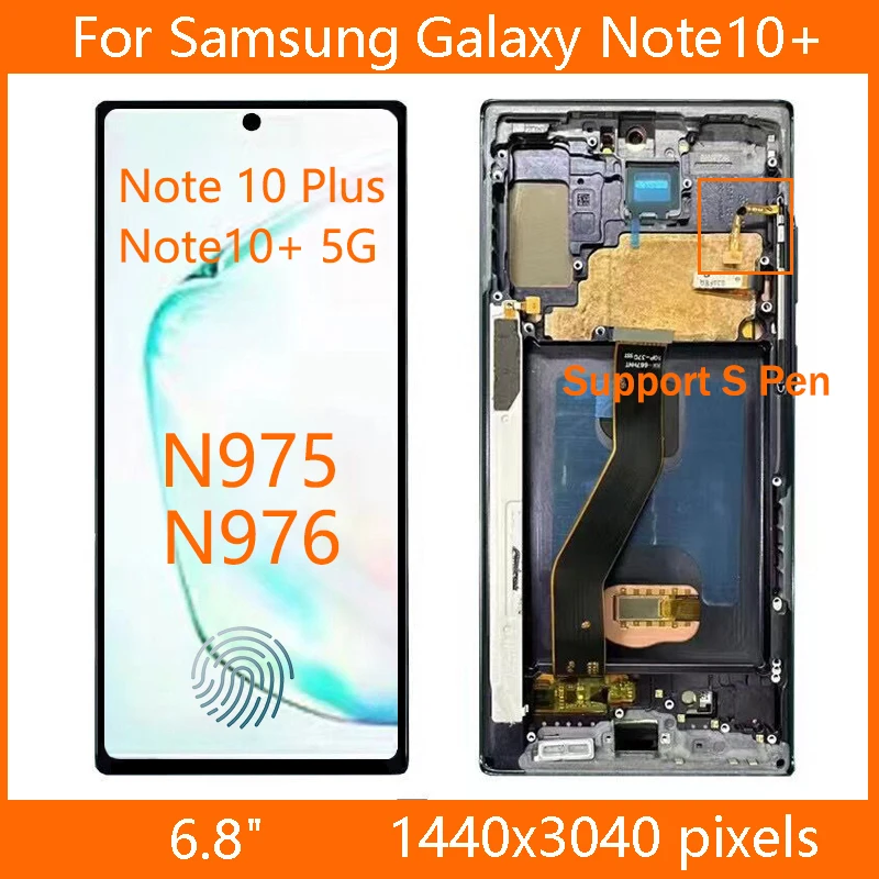 Oled-Display-Note-10-Plus-For-Samsung-Galaxy-note10-plus-LCD-N975-N975F ...