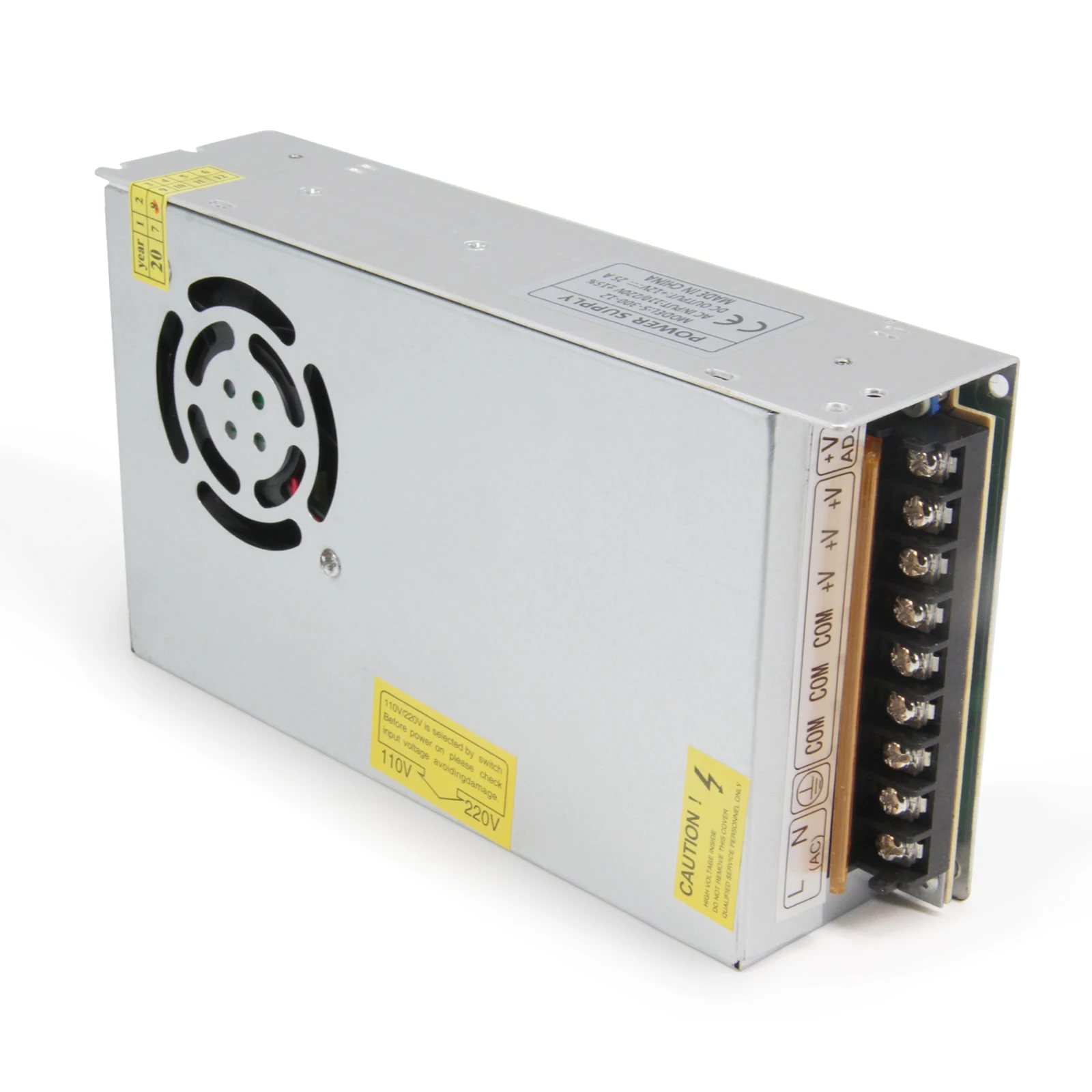 DC 12V 25A Switching Power Supply 110 220 Volt AC to DC 300W ...