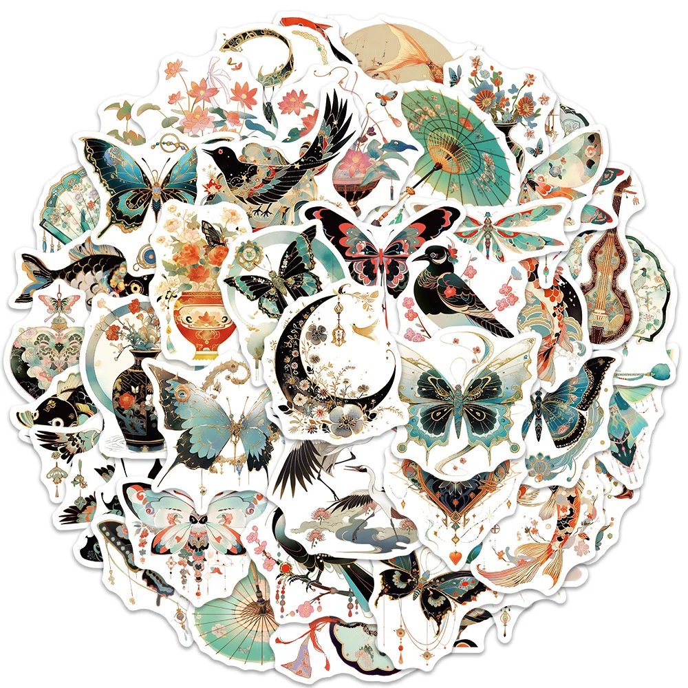 Retro-Aesthetic-Spring-Butterfly-Stickers-Vintage-Sticker-Pack ...