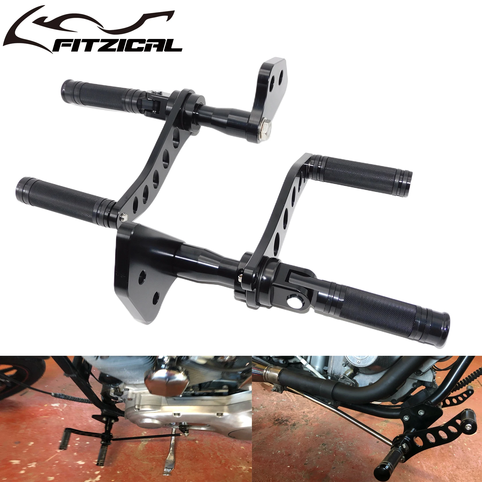 Motorcycle-Billet-Forward-Foot-Pegs-Levers-Linkages-For-Harley-Dyna-Low ...