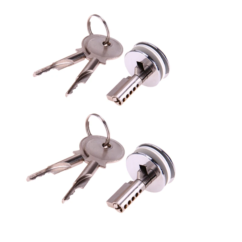 Glass Lock Zinc Alloy Showcase Push Glass Display Cabinet Door Cylinder ...