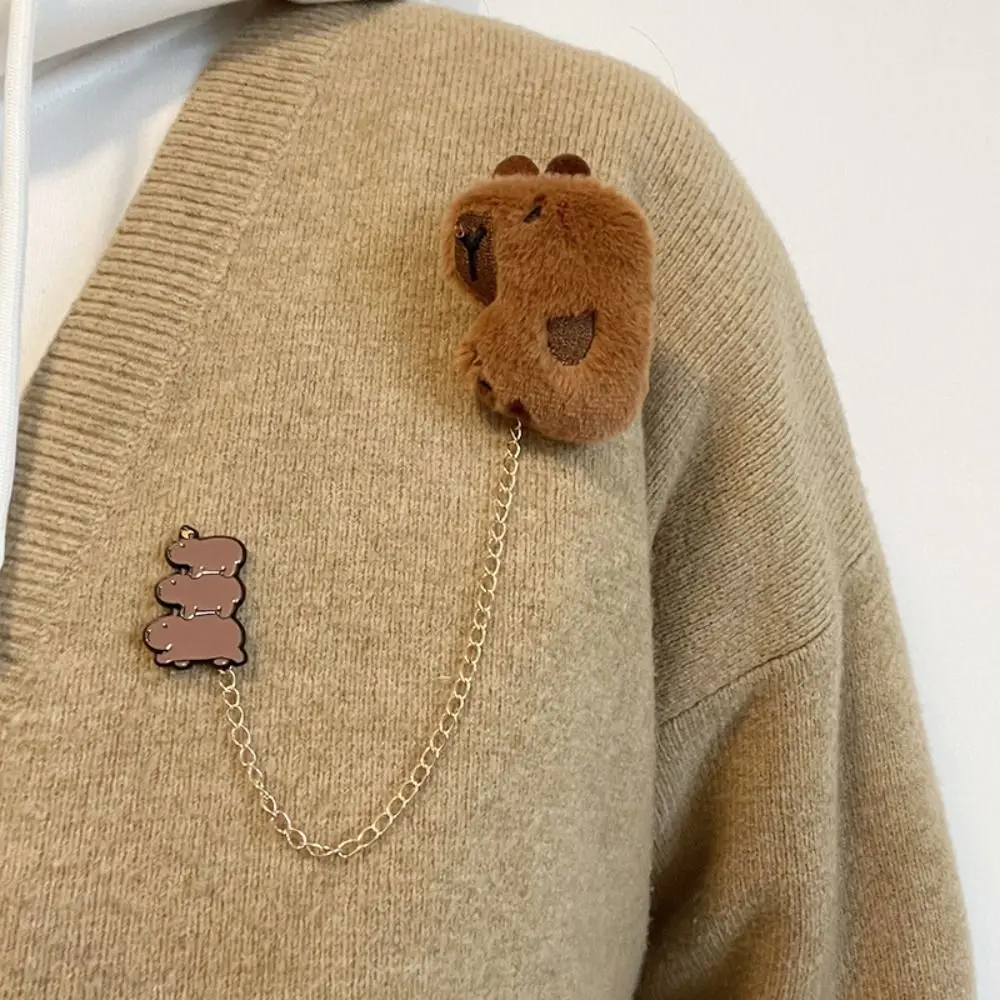 Chain-Star-Capybara-Brooch-Cartoon-Kapibara-Creative-Kapibara-Pin ...