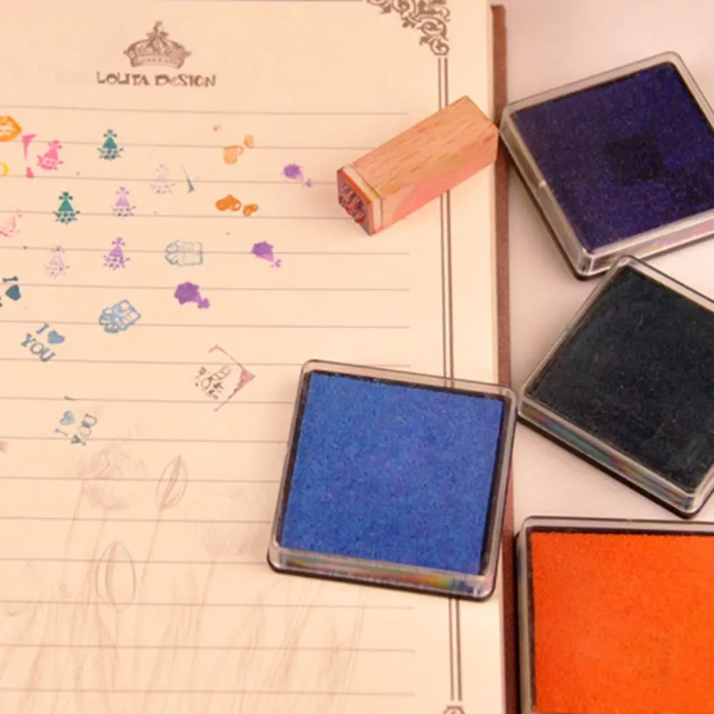 Ink-Pad-Stamp-Pads-Fingerprint-Inkpad-Square-Sponge-Multi-color-Art ...