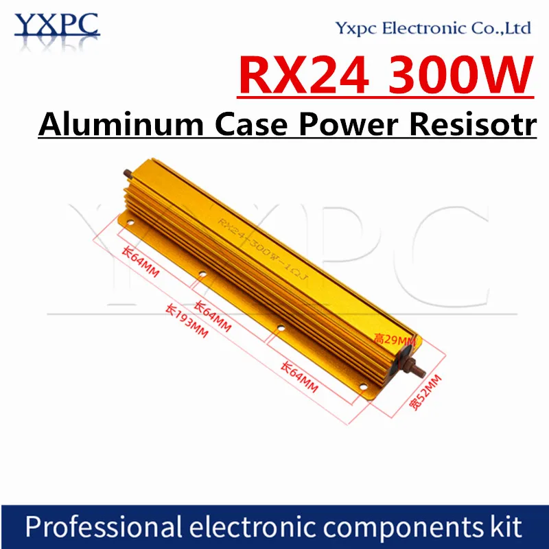 1pcs-300W-RX24-Aluminum-Power-Metal-Shell-Case-Wirewound-Resistor-0-1R ...