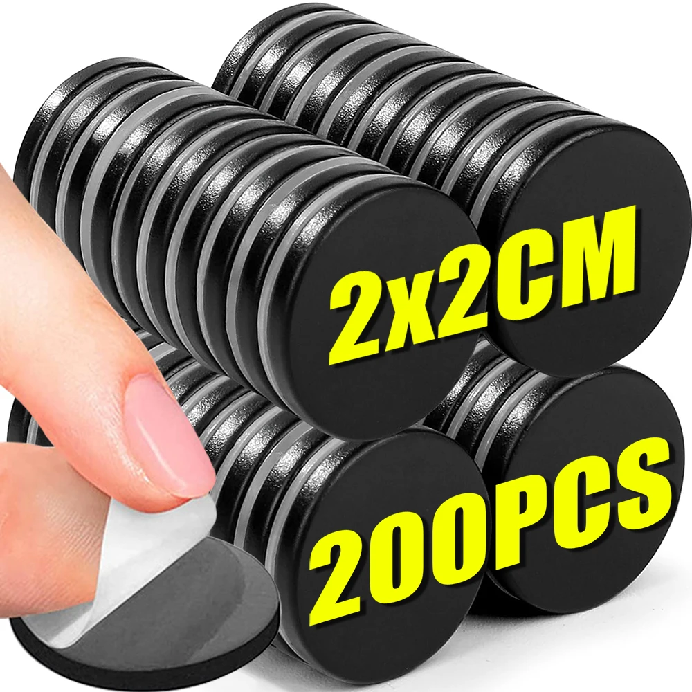Round Magnetic Sheets Sticky DIY Office Home Flexible Rubber Circle ...