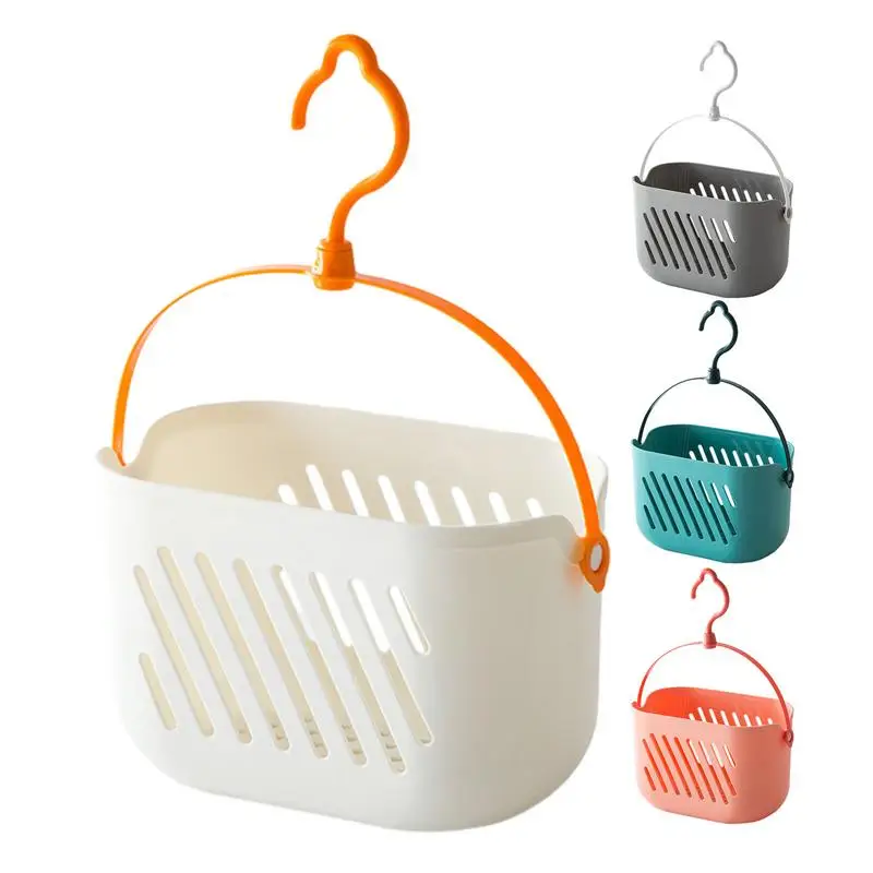 Shower-Caddy-Organizer-With-Handle-Drain-Bathroom-Basket-Bin-Storage ...