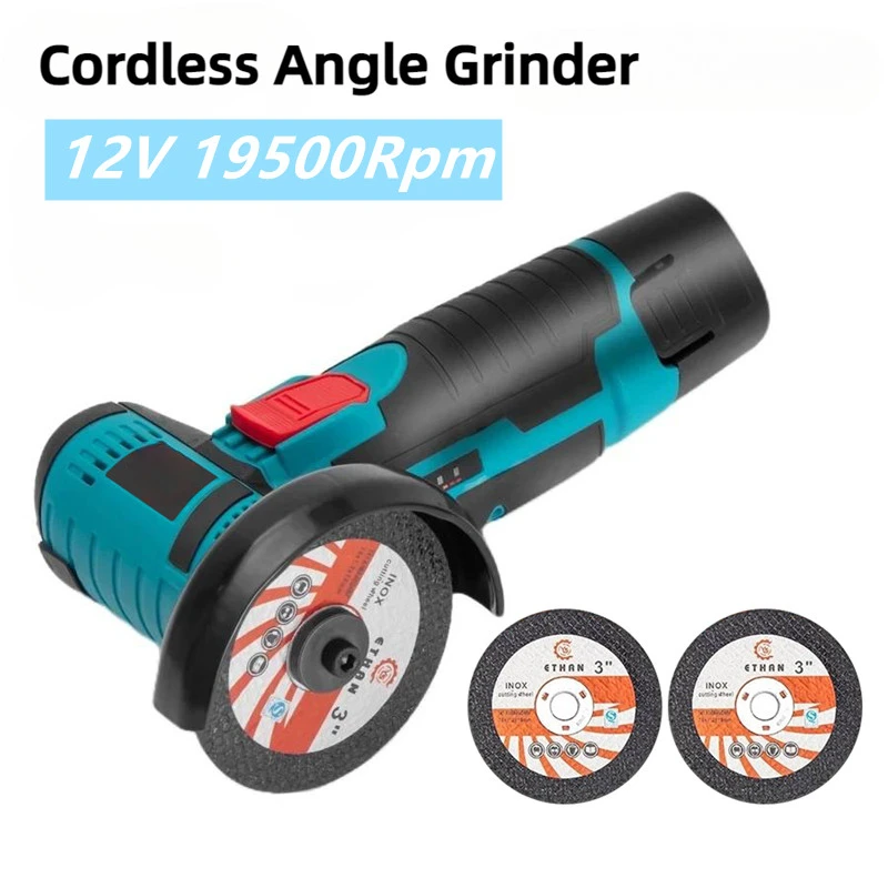 12V-19500rpm-Cordless-Electric-Angle-Grinder-Lithium-Battery-Mini ...