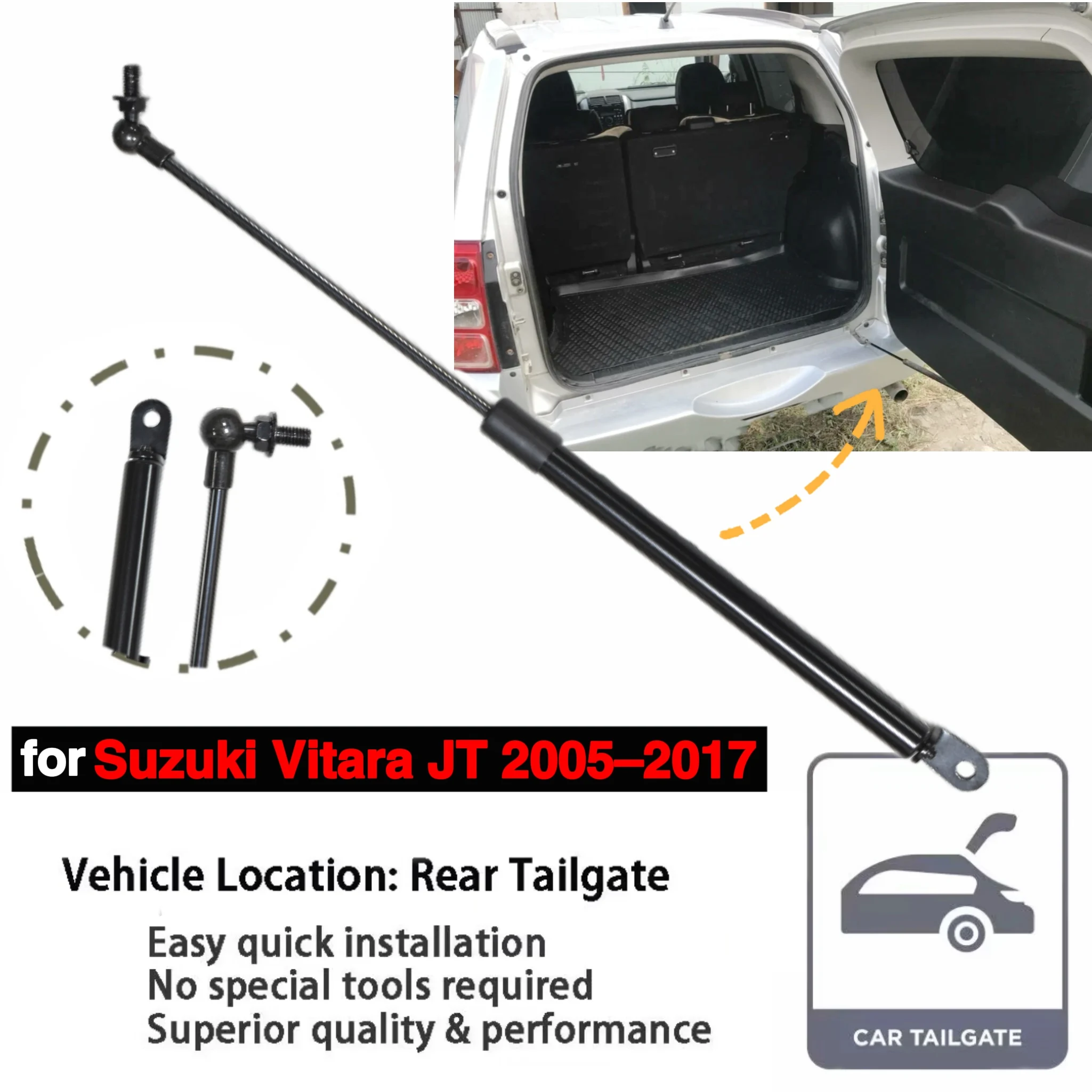 1PC Rear Tailgate Damper For Suzuki Vitara 3rd JT SUV 2005-2017 Boot ...