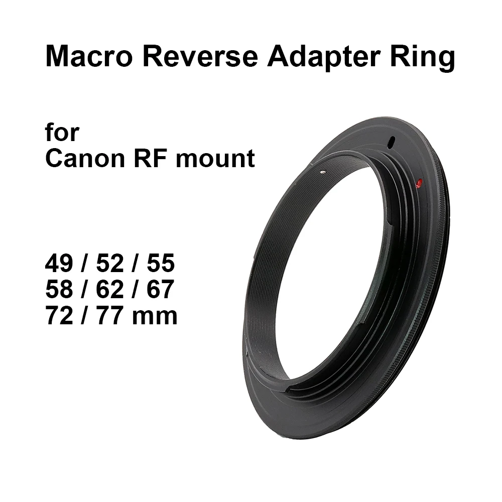 For Canon EOS RF mount Macro Reverse Adapter Ring Lens Adapter Ring 49 ...