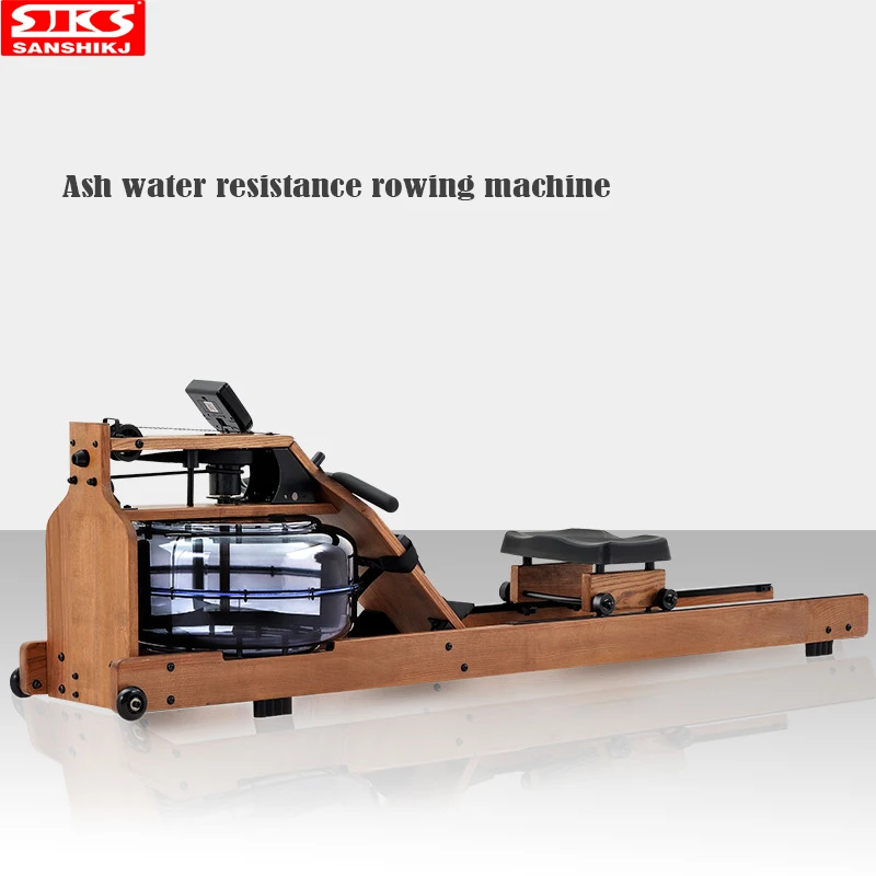 Ash-Wood-Water-Resistance-Rowing-Machine-Home-Indoor-Double-Track ...