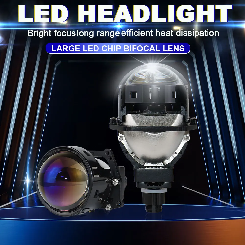 3-Inch-Bi-LED-Projector-Lenses-For-Headlight-Hella-3R-G5-6000K-Auto ...