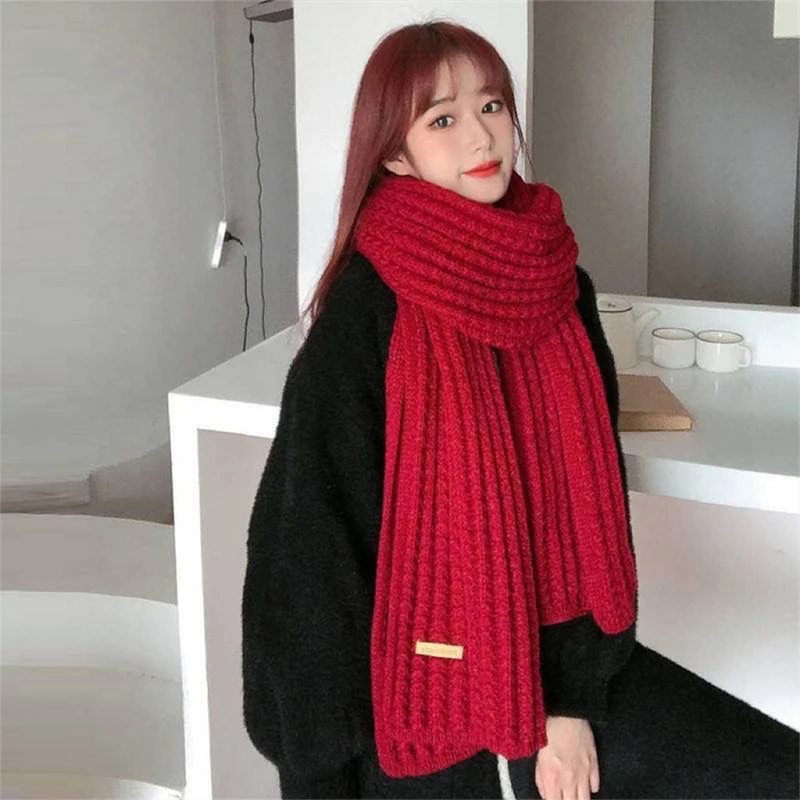 Winter-Warm-Knitted-Scarf-For-Women-New-Korean-Woolen-Scarf-Winter ...