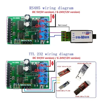 5V RS485 RS232(TTL) PLC Modbus Rtu Module 8Ch IO Control Switch Board ...