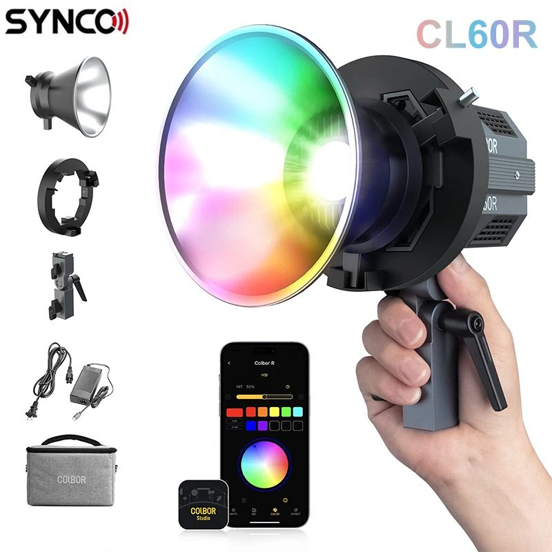 SYNCO-COLBOR-CL60R-RGB-LED-Video-Light-65W-Photograhy-Camera-Light-2700 ...