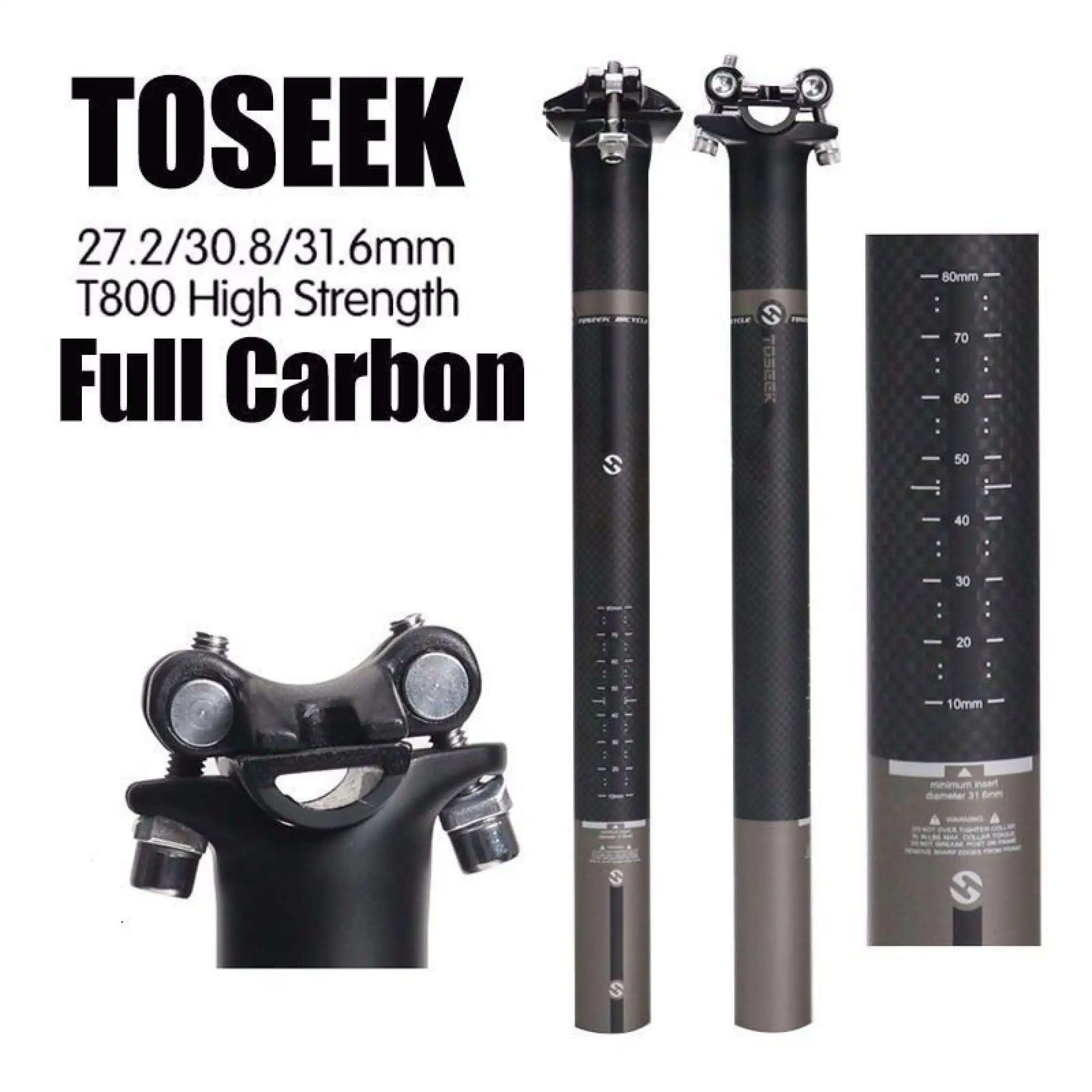 TOSEEK-Bicycle-Seatpost-Full-Carbon-Fiber-Super-Light-27-2-30-8-31-6-X ...