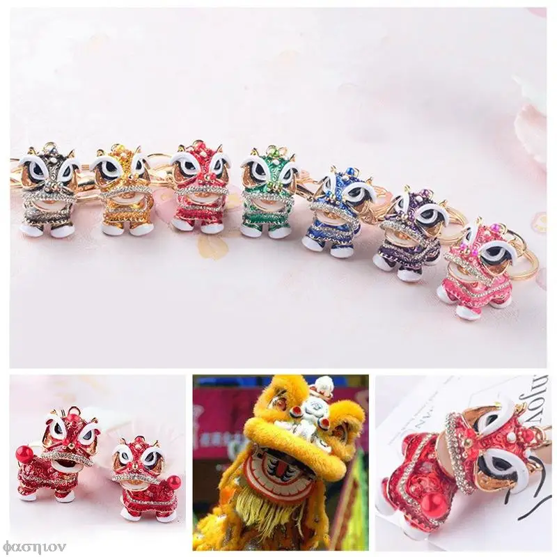 Colorful-Chinese-Ethnic-Keychain-Beautiful-Dance-Lion-Key-Chain-Lion ...