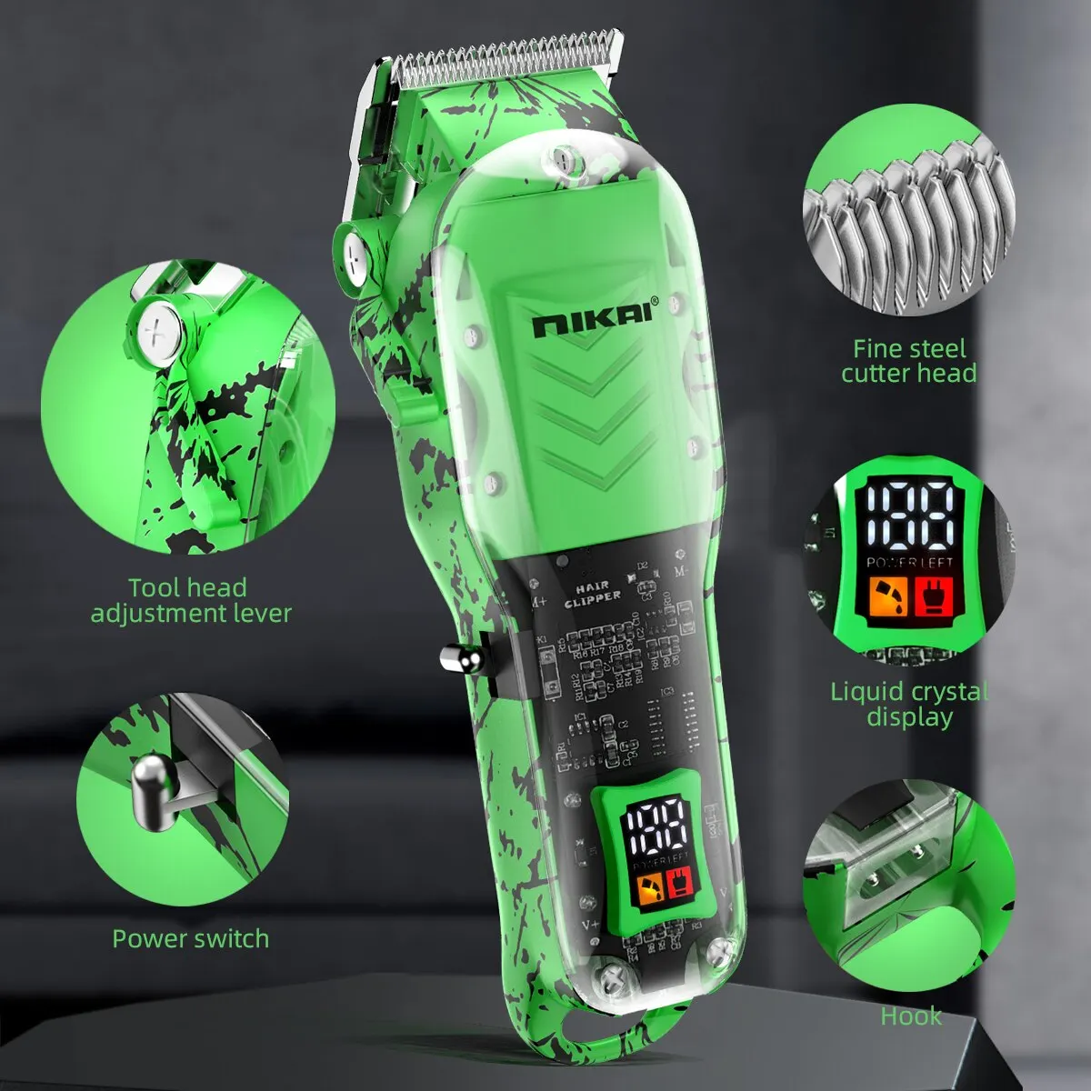 Transparent-Hair-Clippers-for-Men-USB-Rechargeable-Professional-Barber ...