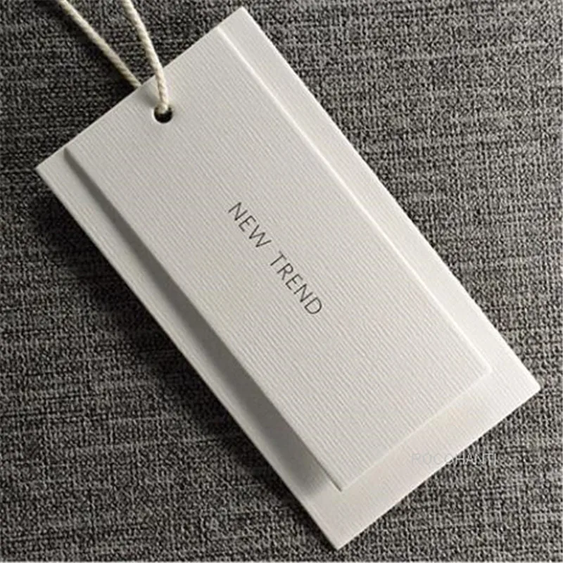 200pcs Cheap Custom Design Printing Name Logo Paper Garment Hangtag ...