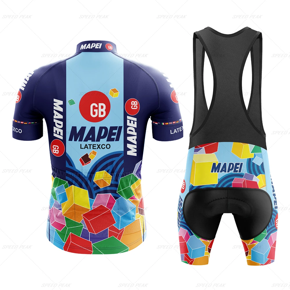 MAPEI nights-Ensemble de cyclisme rétro pour homme, maillot de vélo ...