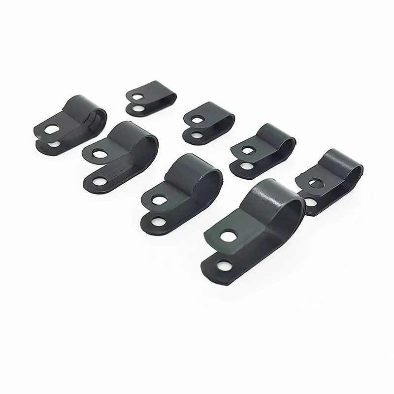 100PCS Plastic Cable Holder Clamps Fixation Cable Fastener Clips Small ...
