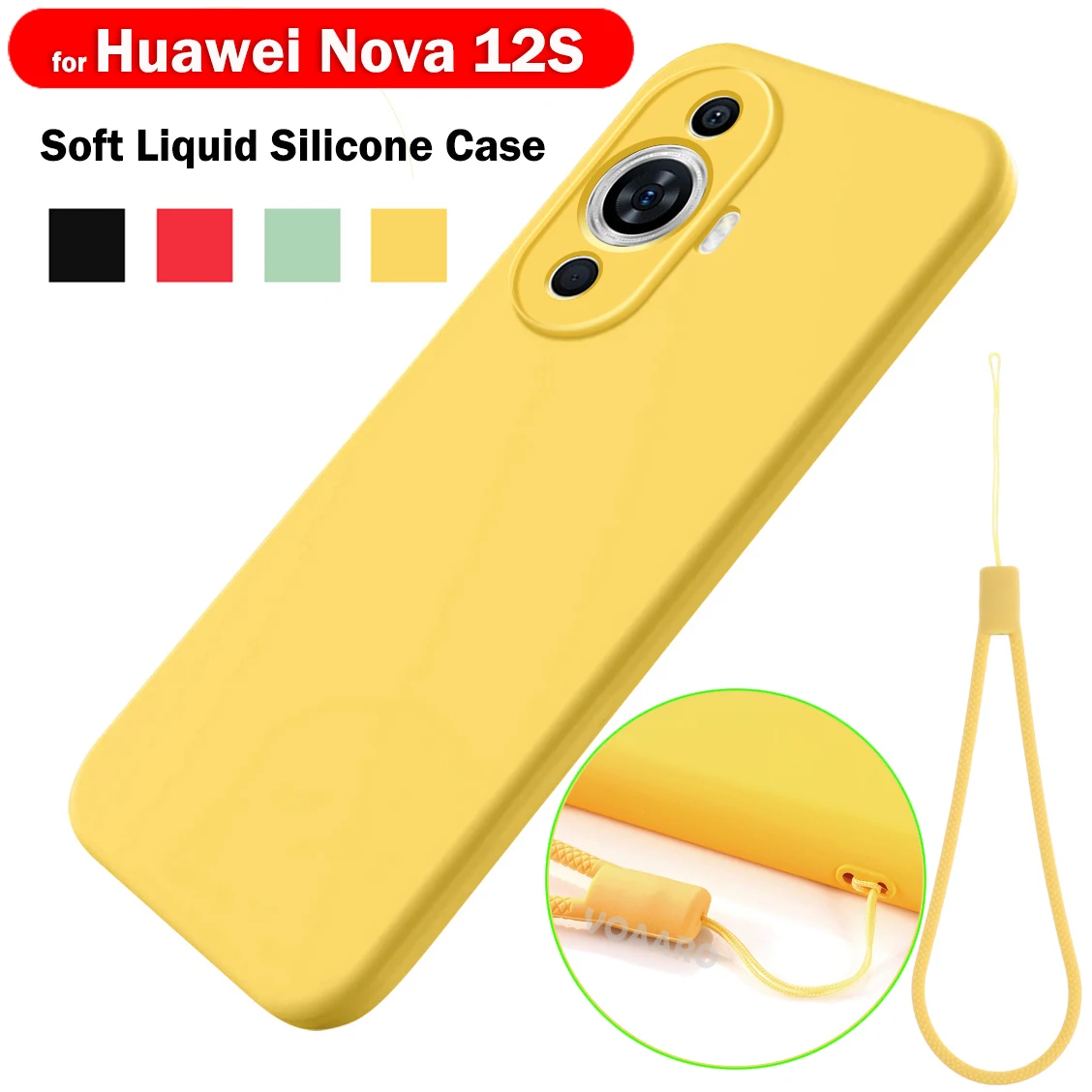Shockproof Cover for Huawei Nova 12S Case with Strap for Huawei Nova ...