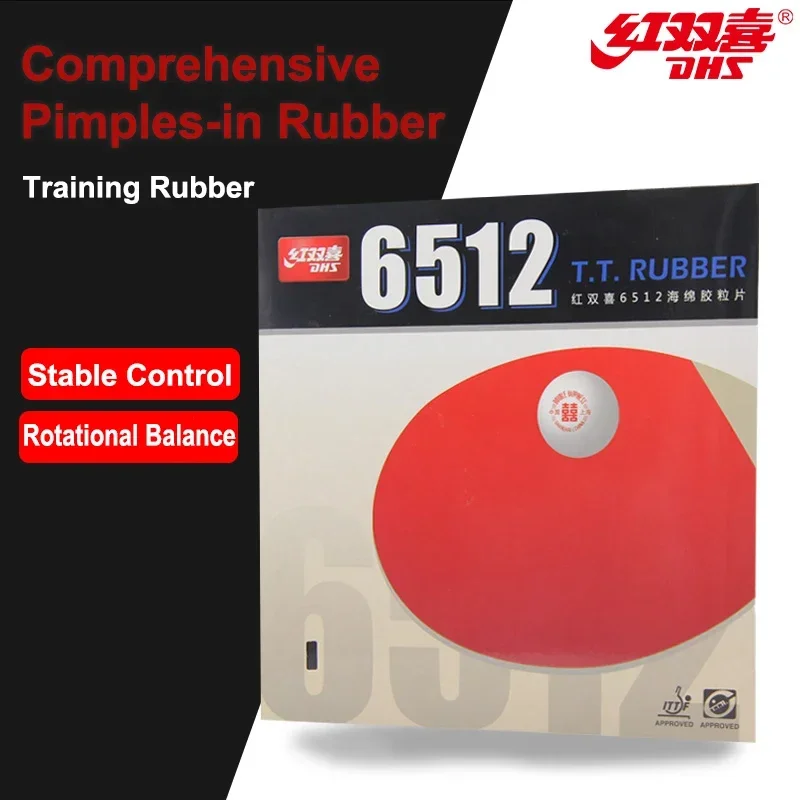 DHS 6512 Classic Table Tennis Rubber Sheet Pips-in Sticky Arc Fast ...