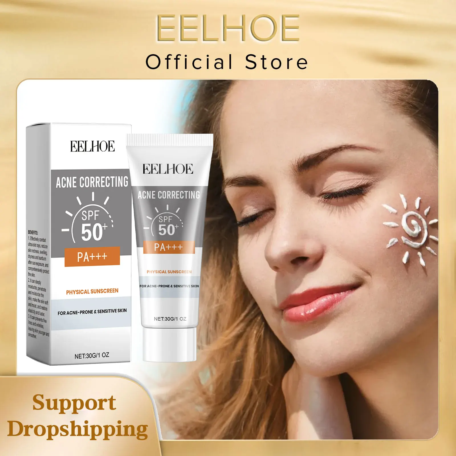 Crema de protección solar con nicotinamida, protección solar, FPS 50 ...