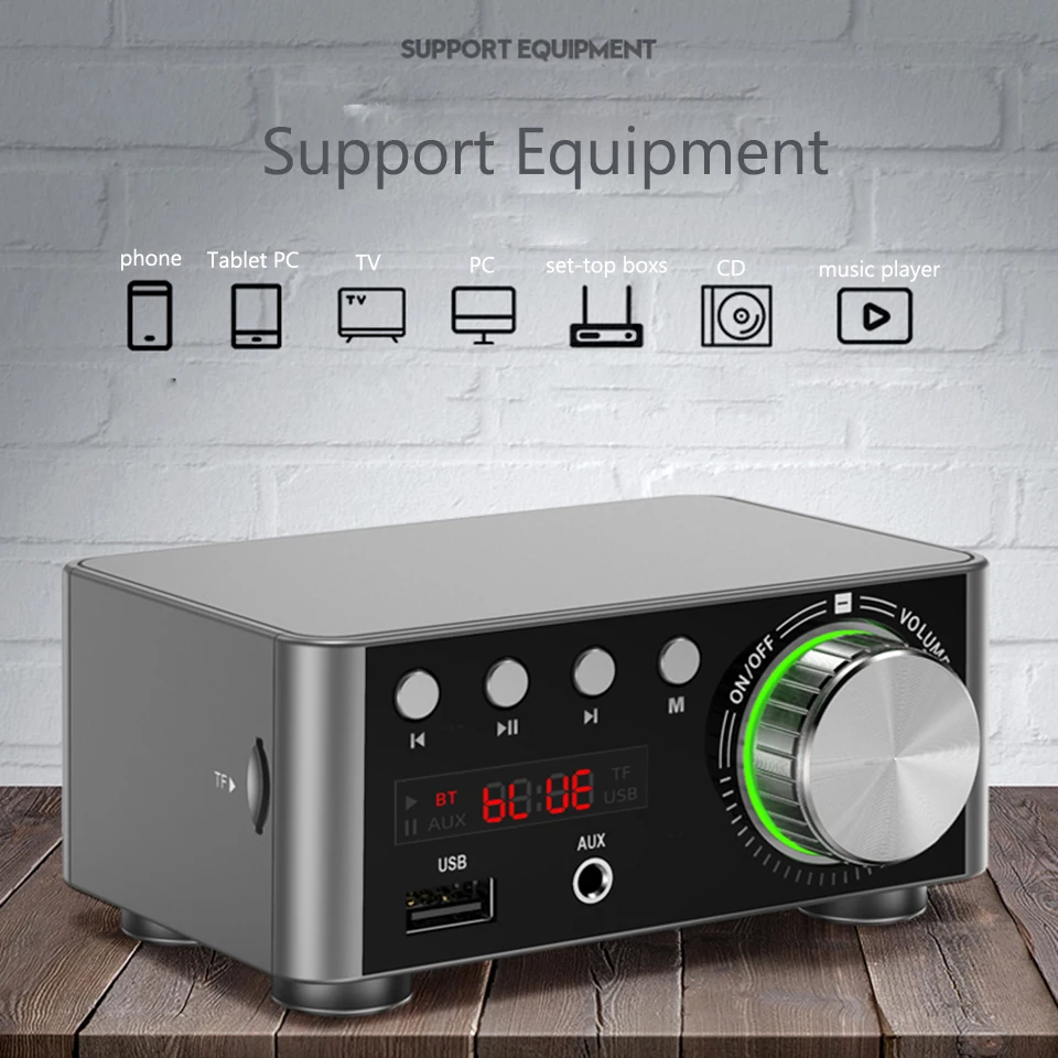 50WX2-Bluetooth-5-0-Power-Mini-Amplifier-TPA3116-Receiver-Stereo-Home ...