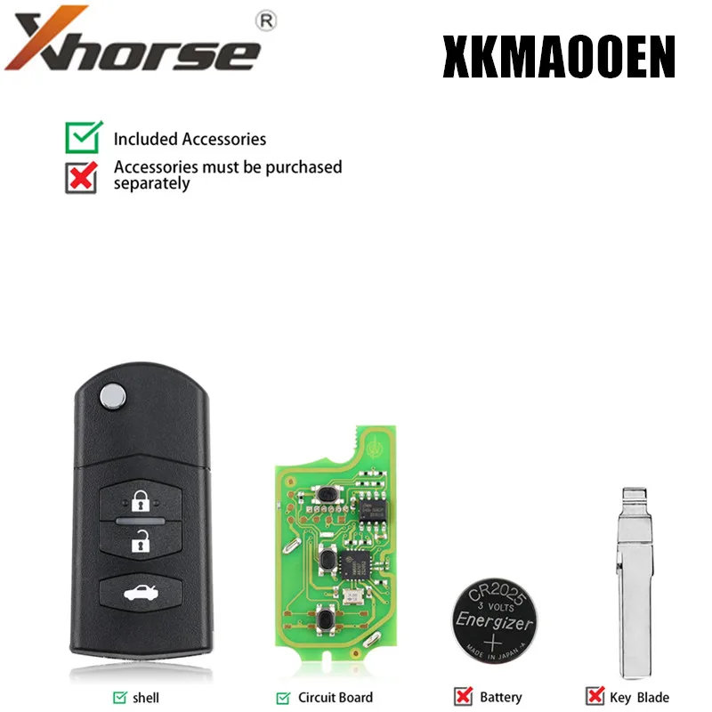 XHORSE XKMA00EN Universal Remote Key Fob 3 Buttons for Mazda Type for ...