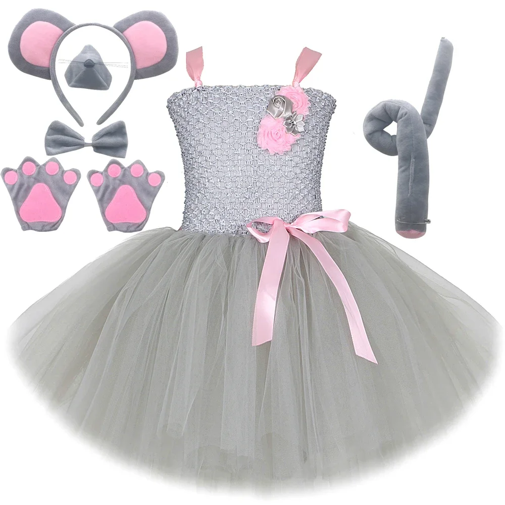 Maus Tutu Kleid Baby Mädchen Grau für Kleinkind Geburtstag Halloween ...