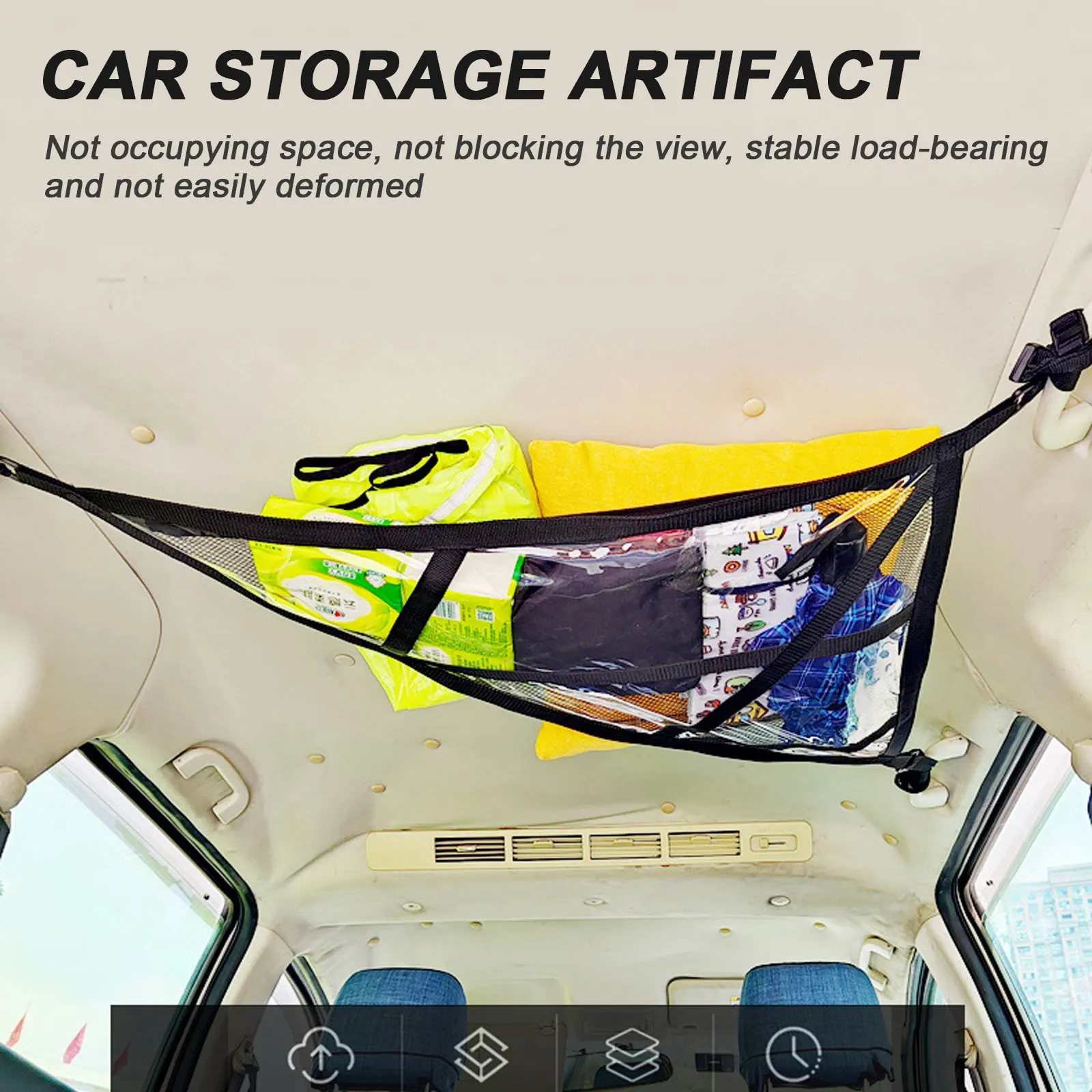 Car-Ceiling-Storage-Net-Pocket-Auto-Roof-Pocket-Net-Bag-Adjustable-Mesh ...