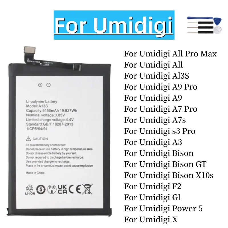 2024 NEW Battery For UMI Umidigi A11 A13S A11 Pro Max A7 Pro A7S A9 Pro ...