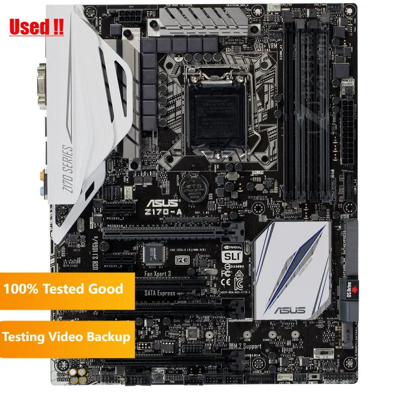 Asus placa base de escritorio Z170 A Z170 Socket LGA 1151 i7 i5 i3 DDR4 64G SATA3 USB3.0 ATX ...