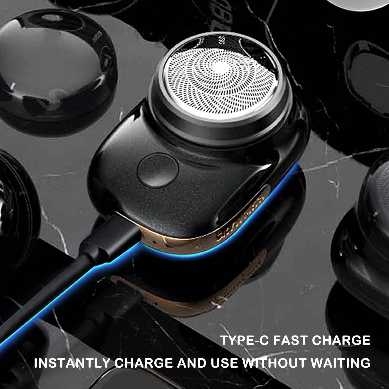 Mini Barbeador Elétrico Portátil IPX7 Impermeável Molhado E Seco Dual ...