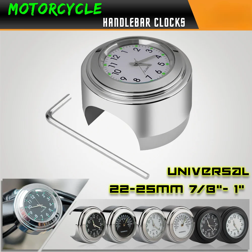Waterproof-Motorcycle-Motorbike-Clock-Or-Thermometer-Thermo-Fit-For-7-8 ...