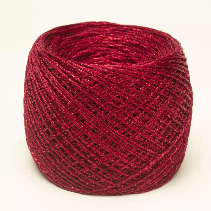 New 250g Unique Colorful Glitter Gold Silver Silk Metallize Yarn Skein ...