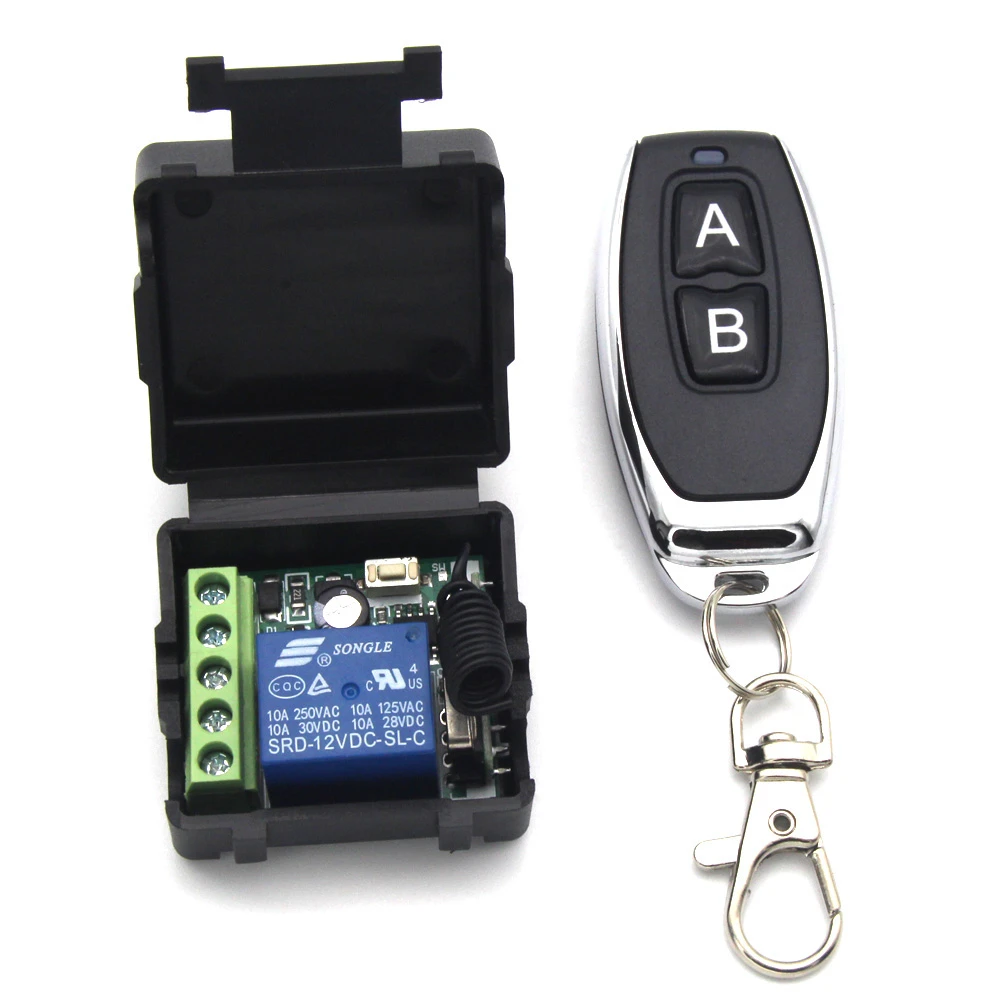 Universal Wireless Remote Control Switch DC 12V 1CH Relay Receiver ...