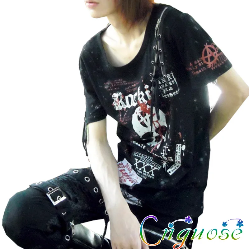 2022-Summer-Kill-Matt-Rock-Punk-Clothes-Japanese-Black-Graffiti-Skull ...