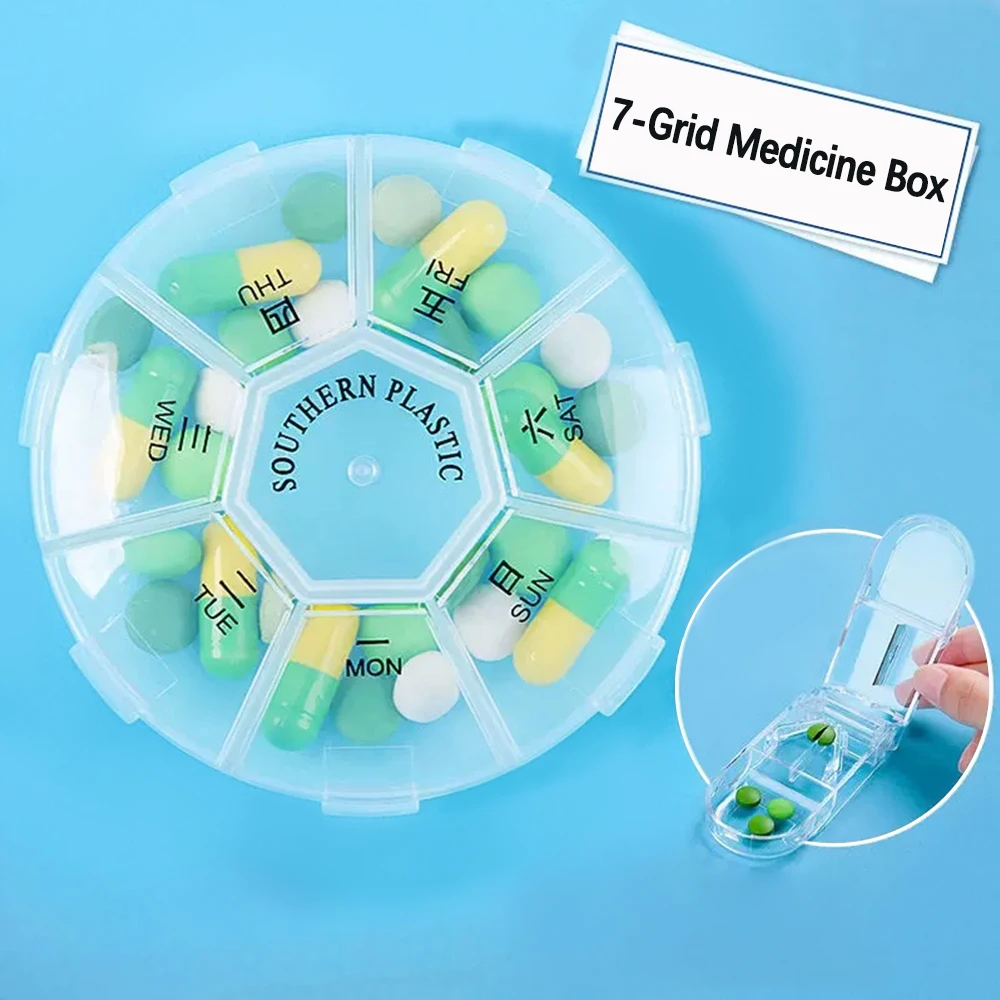 7-Days-Pill-Cases-Pill-Cutter-Splitters-7-Grids-Organizer-Container ...
